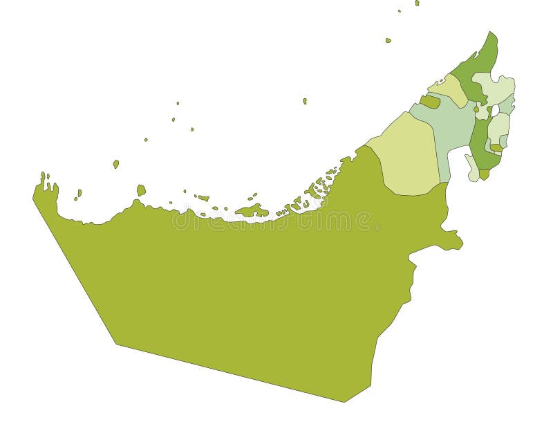 United Arab Emirates - Highly Detailed Editable Political Map with ...