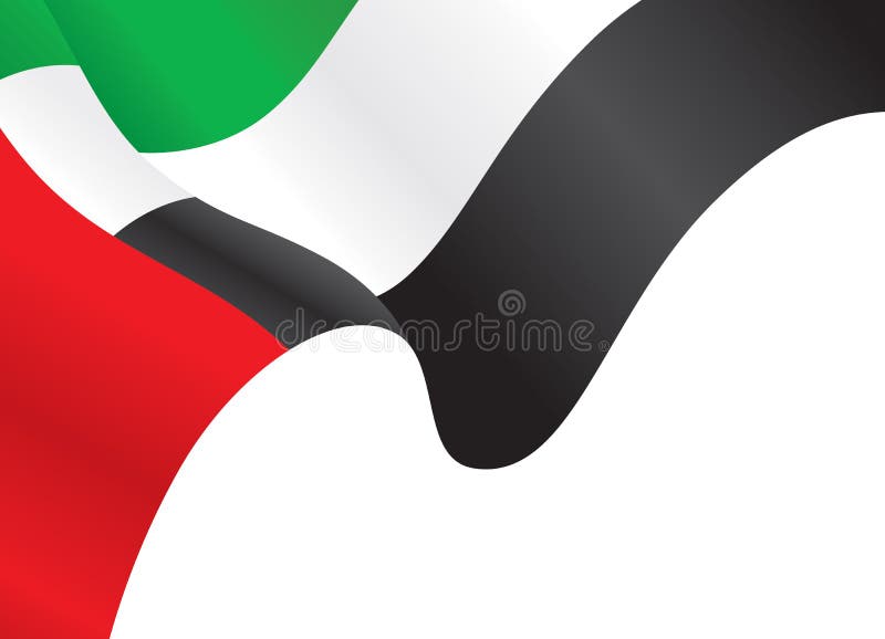 Frame and Border of Ribbon with the United Arab Emirates Flag. 3d ...