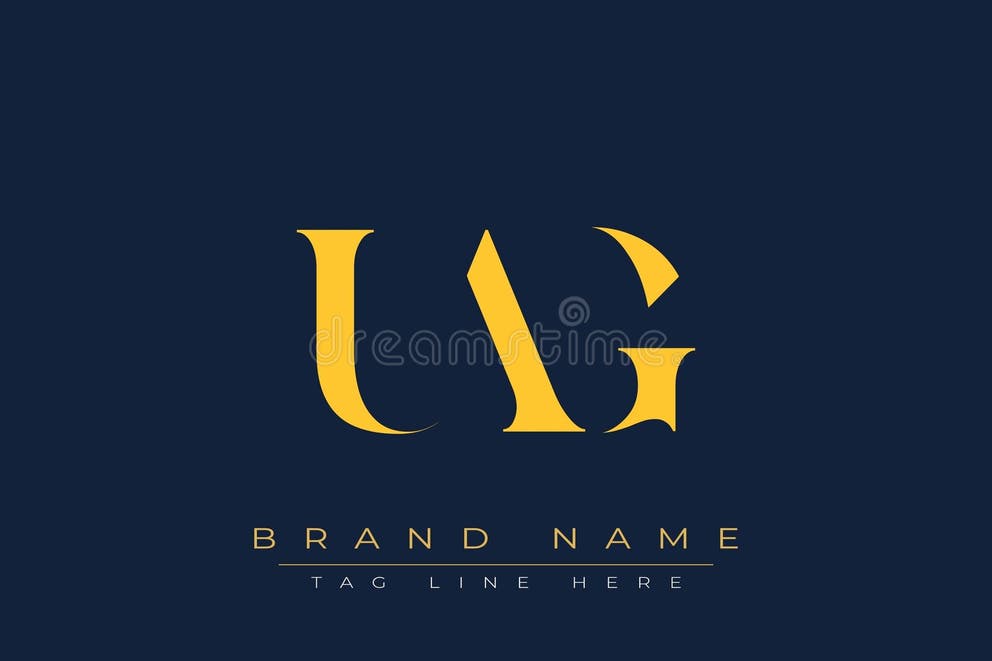 UAG Abstract Letter Logo Design Stock Vector - Illustration of badge ...