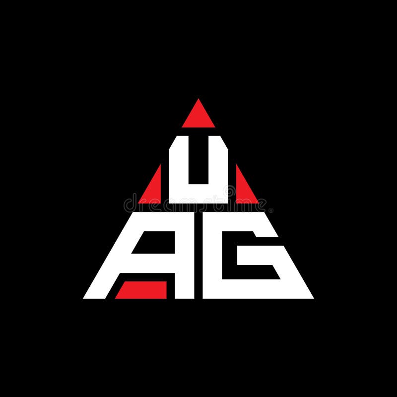 UAG Triangle Letter Logo Design with Triangle Shape. UAG Triangle Logo ...