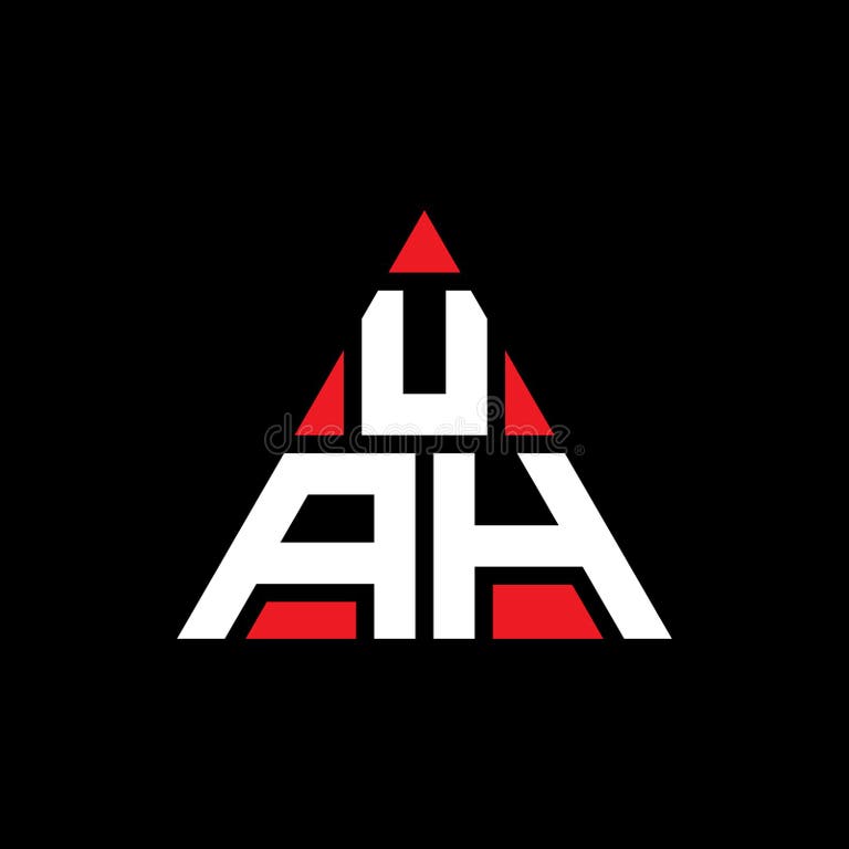 UAH Triangle Letter Logo Design with Triangle Shape. UAH Triangle Logo ...