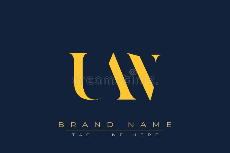 UAN Abstract Letter Logo Design Stock Vector - Illustration of line ...