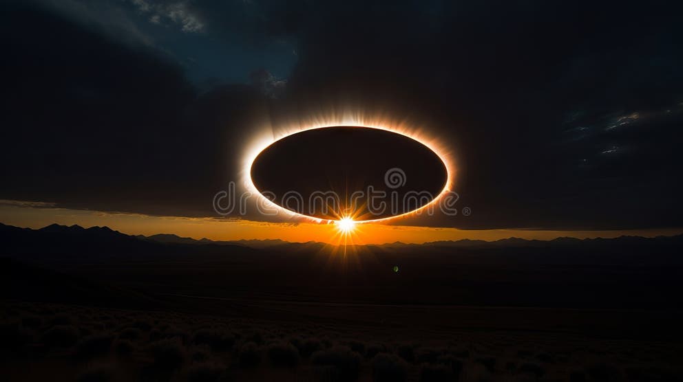 A Uap Illuminated by a Solar Eclipse Stock Illustration - Illustration ...