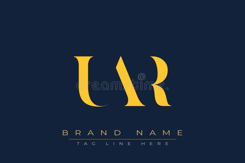 UAR Abstract Letter Logo Design Stock Vector - Illustration of sign ...