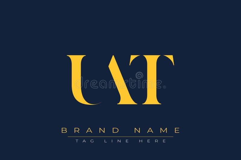 UAT Abstract Letter Logo Design Stock Vector - Illustration of ...
