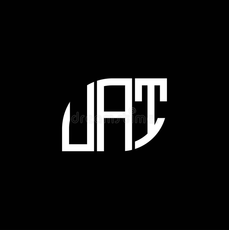 UAT Letter Logo Design on Black Background. UAT Creative Initials ...
