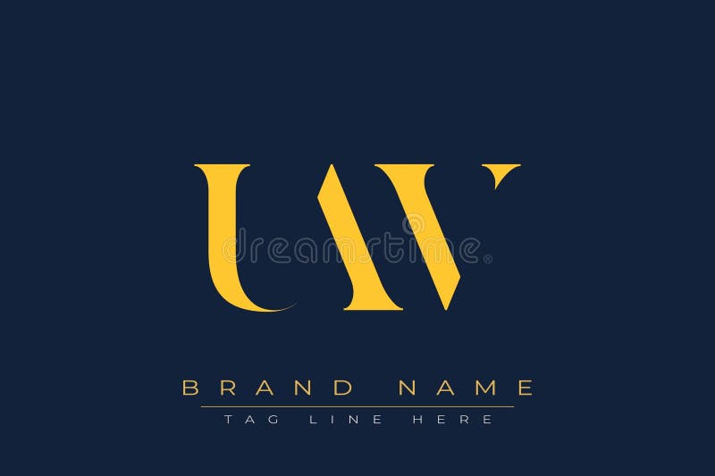 UAV Abstract Letter Logo Design Stock Vector - Illustration of letter ...