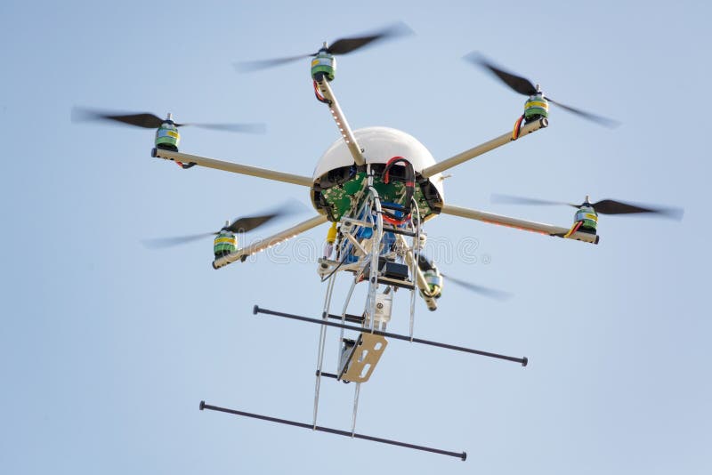Uav drone in sky stock image. Image of drone, flight - 26894339