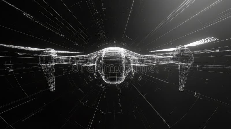 Uav morphing drone stock illustration. Illustration of civilian - 397410526