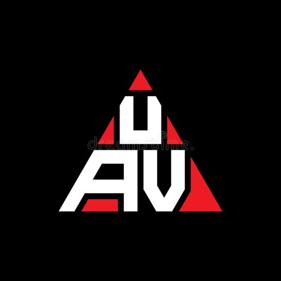 UAV Triangle Letter Logo Design with Triangle Shape. UAV Triangle Logo ...