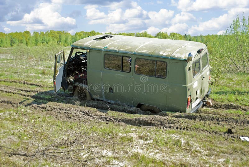 UAZ-452 Loaf Was Stuck on the Roads Stock Photo - Image of soviet ...