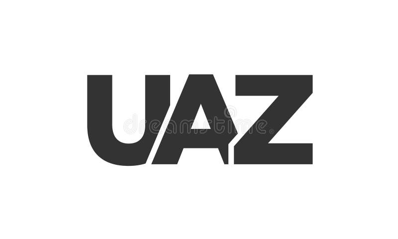 UAZ Logo Design Template with Strong and Modern Bold Text. Initial ...
