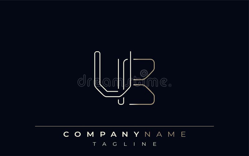 UB Abstract Line Style Logo Stock Vector - Illustration of unique ...