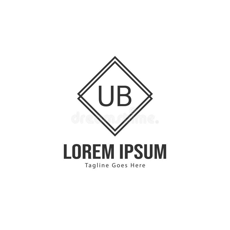 UB Letter Logo Design. Creative Modern UB Letters Icon Illustration ...