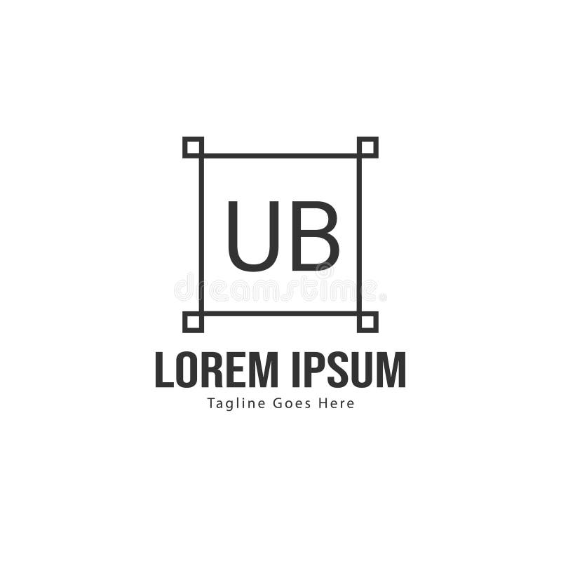 UB Letter Logo Design. Creative Modern UB Letters Icon Illustration ...