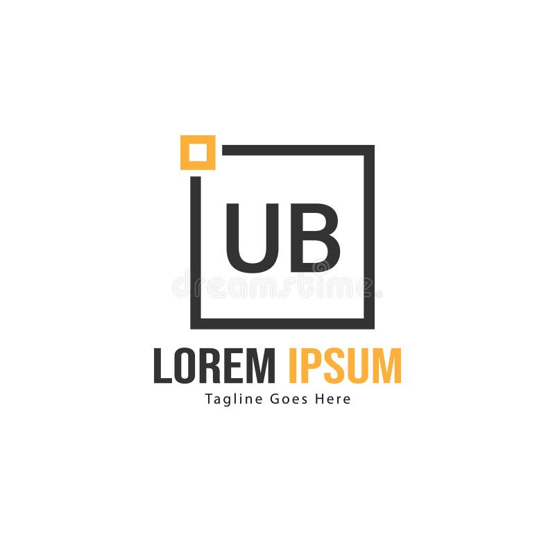 UB Letter Logo Design. Creative Modern UB Letters Icon Illustration ...