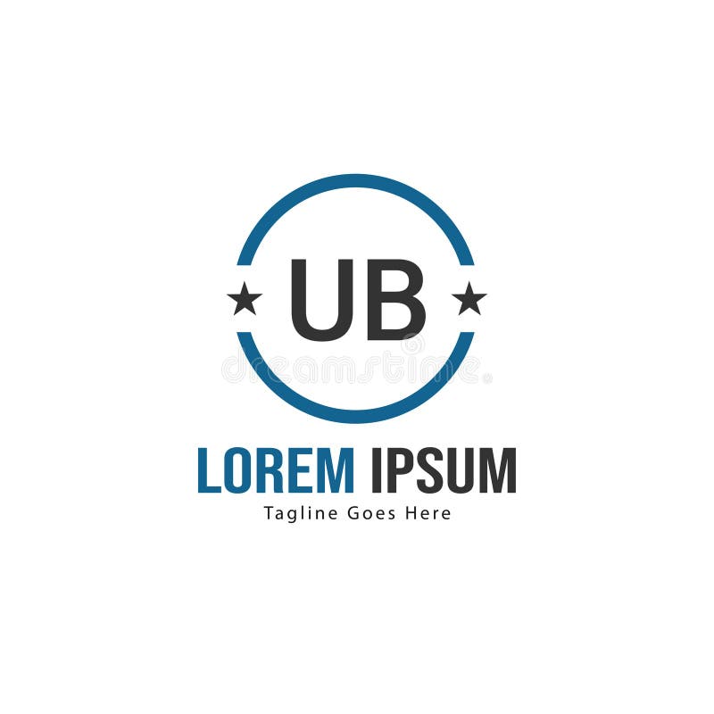 UB Letter Logo Design. Creative Modern UB Letters Icon Illustration ...