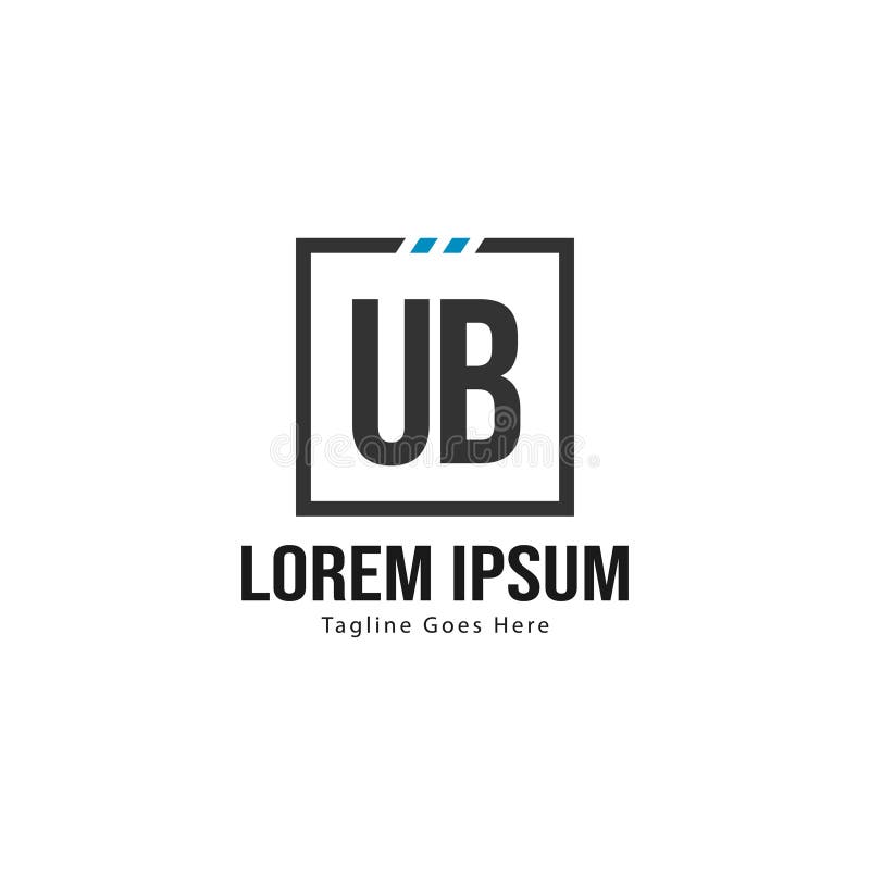 UB Letter Logo Design. Creative Modern UB Letters Icon Illustration ...