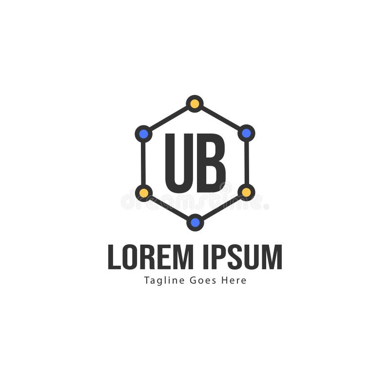 UB Letter Logo Design. Creative Modern UB Letters Icon Illustration ...