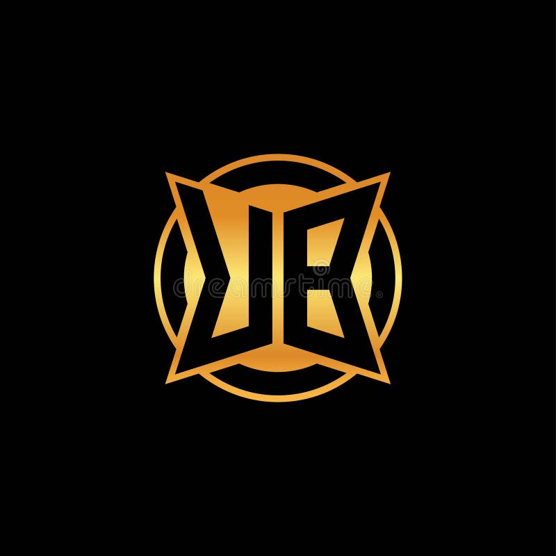 UB Logo Letter Geometric Golden Style Stock Vector - Illustration of ...