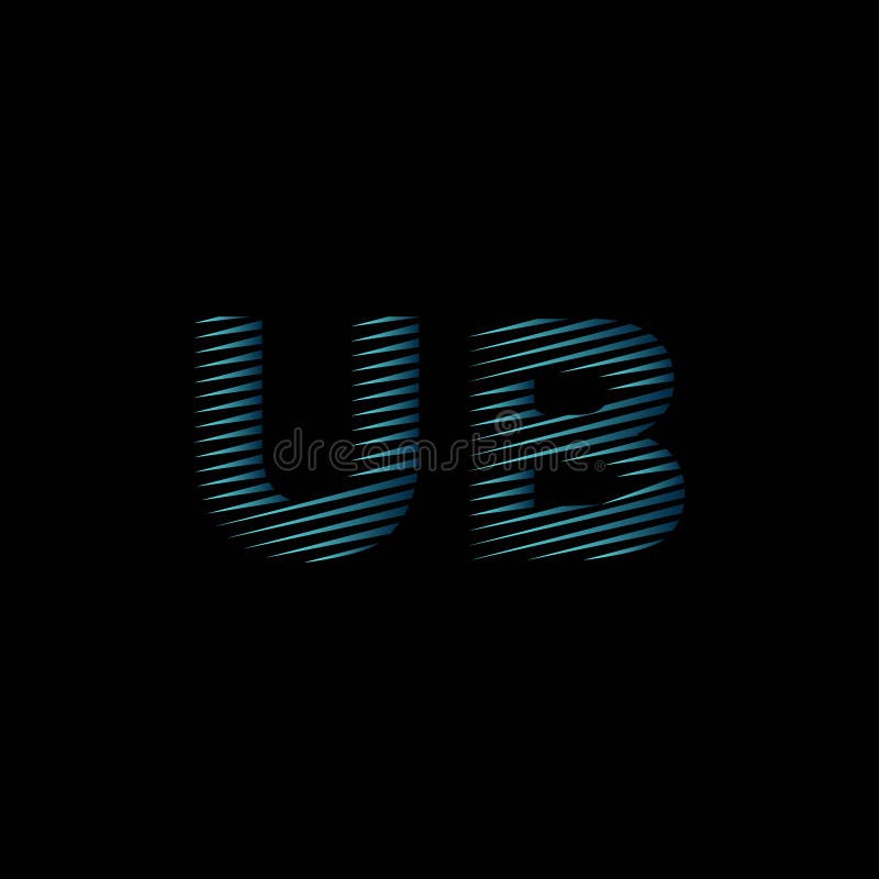 UB Monogram Lines Style Blue Light Vector Stock Vector - Illustration ...