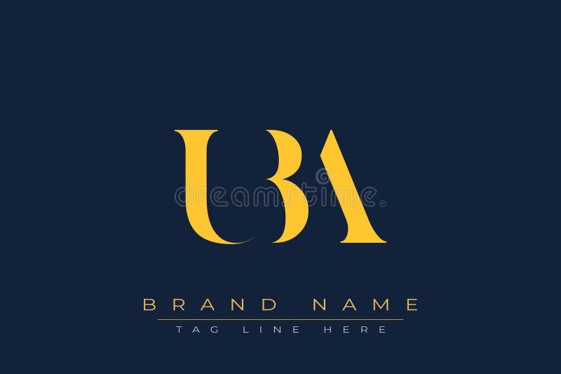 UBA Abstract Letter Logo Design Stock Vector - Illustration of letter ...