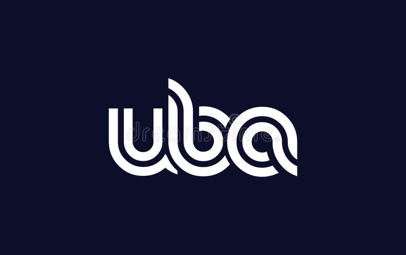 UBA Creative Unique Modern Letter Logo Design Stock Vector ...