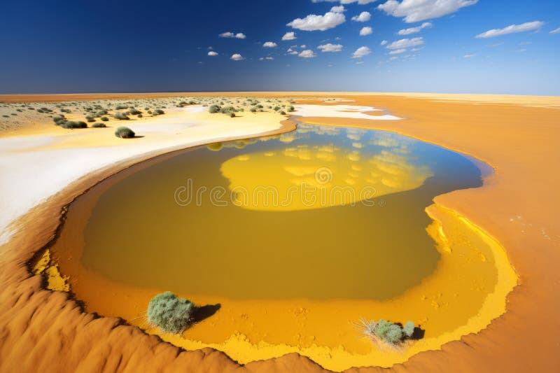 Ubari Oasi in Fezzan, Libya, Africas Sahara Desert Stock Illustration ...