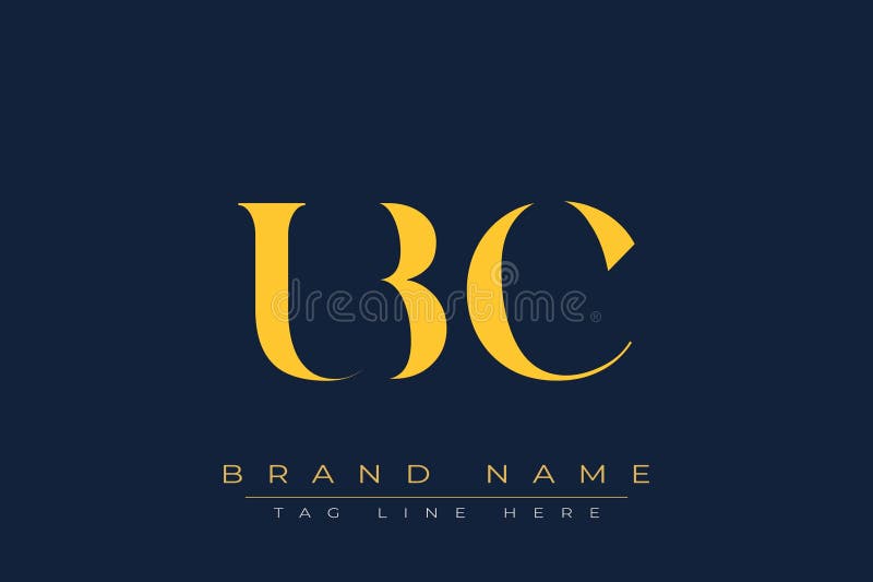 UBC Abstract Letter Logo Design Stock Vector - Illustration of design ...