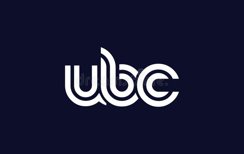 UBC Creative Unique Modern Letter Logo Design Stock Vector ...