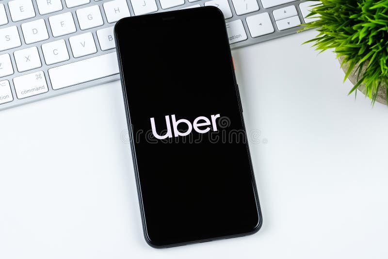 Uber App Logo on a Smartphone Screen. Editorial Stock Image - Image of ...