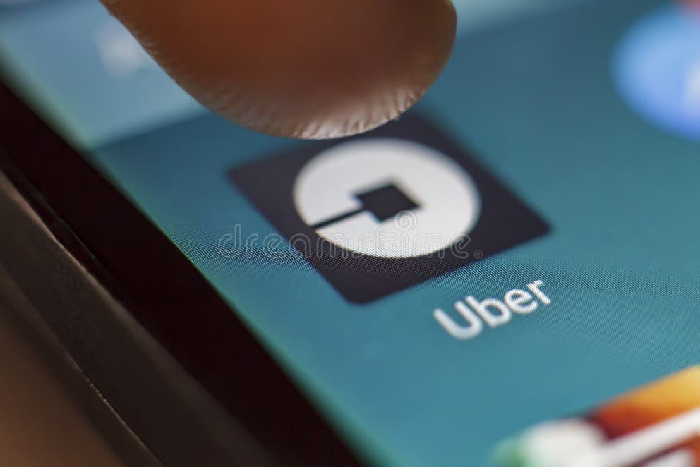 Uber App on Smartphone Screen Editorial Stock Photo - Image of display ...