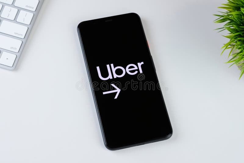 Uber Driver S App Logo on a Smartphone Screen Editorial Photography ...