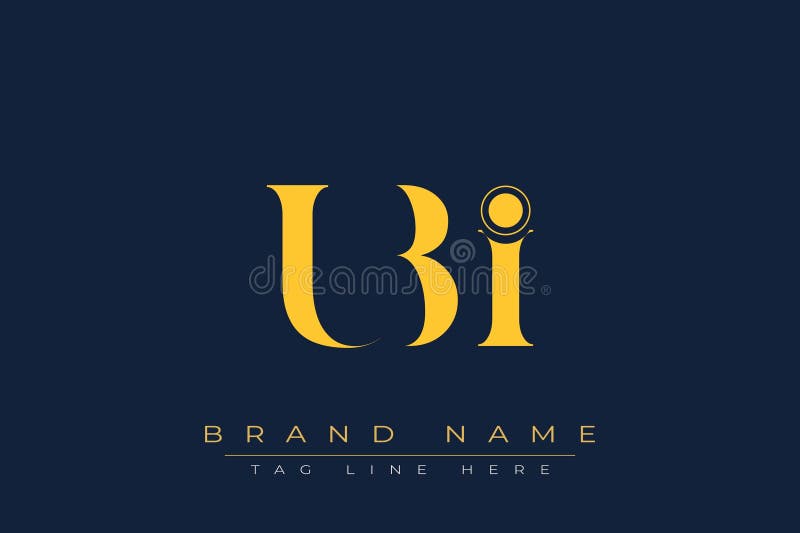 UBI Abstract Letter Logo Design Stock Vector - Illustration of emblem ...