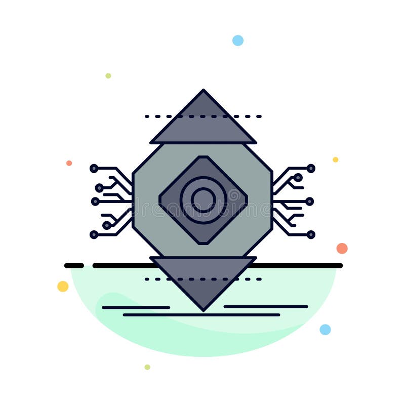 Ubicomp, Computing, Ubiquitous, Computer, Concept Flat Color Icon ...