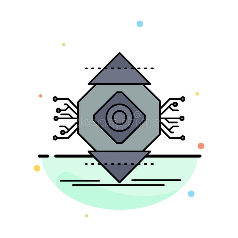 Ubicomp, Computing, Ubiquitous, Computer, Concept Flat Color Icon ...