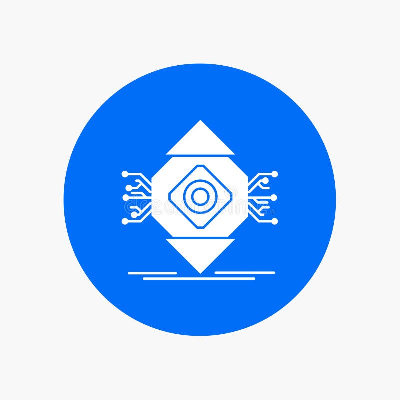 Ubicomp, Computing, Ubiquitous, Computer, Concept White Glyph Icon in ...