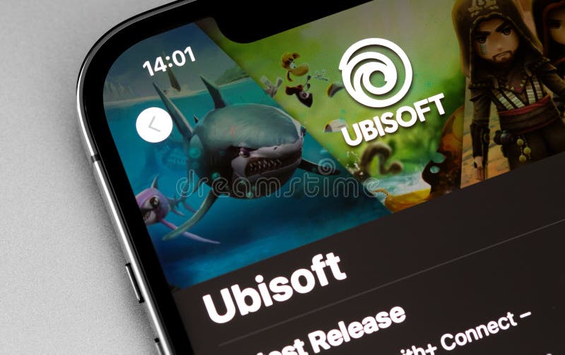 Ubisoft Logo on on Screen Smartphone IPhone. Editorial Stock Image ...