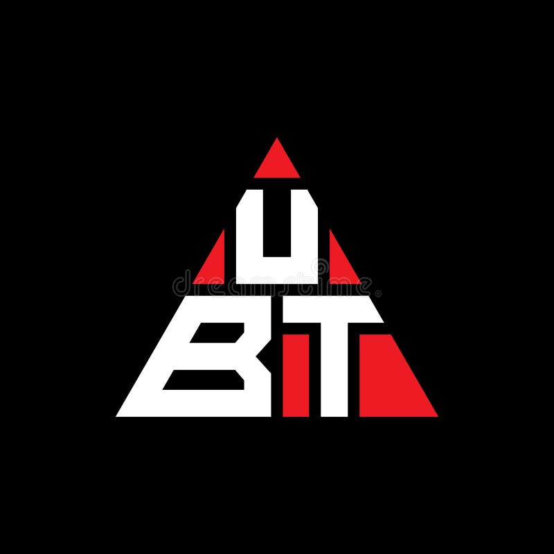 UBT Triangle Letter Logo Design with Triangle Shape. UBT Triangle Logo ...