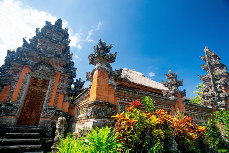 Ubud Palace in Bali stock photo. Image of architecture - 152895700