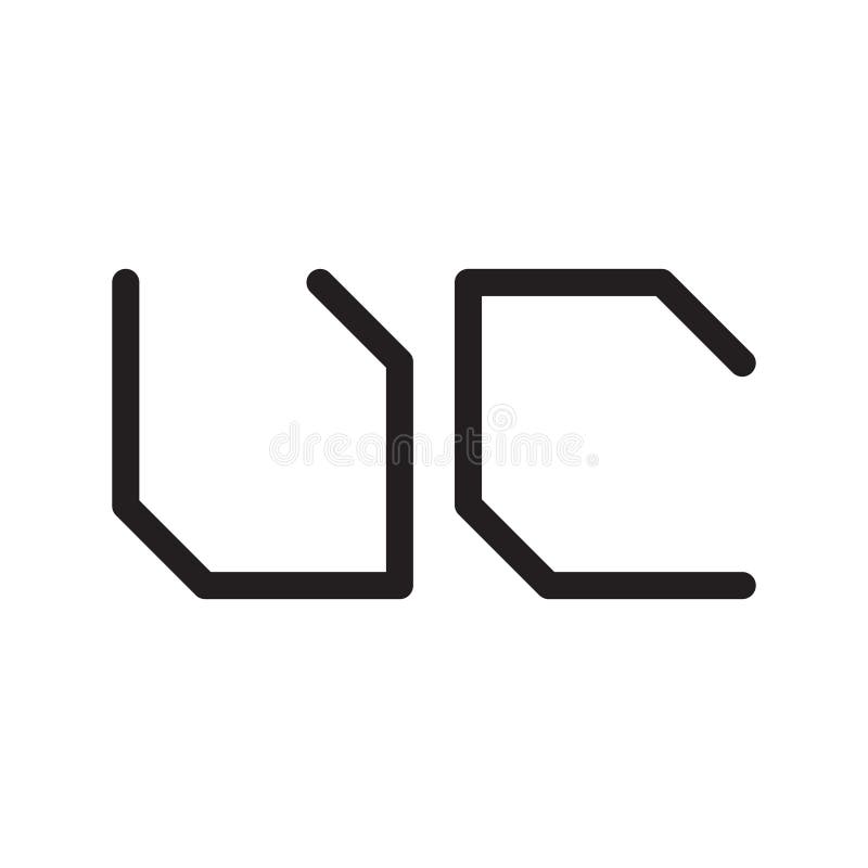 Uc Initial Letter Vector Logo Icon Stock Vector - Illustration of ...