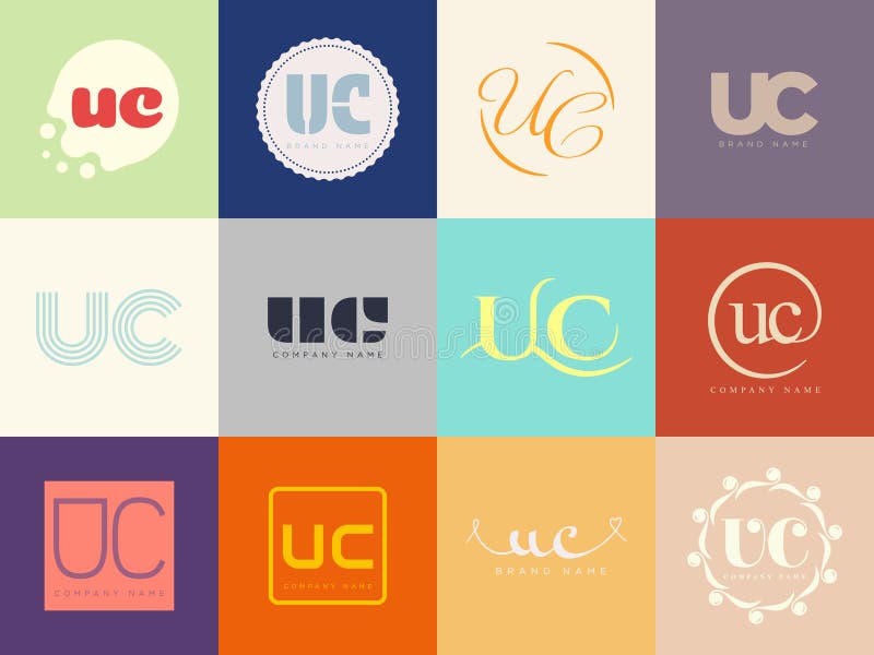 UC Logo Company Template. Letter U and C Logotype Stock Vector ...