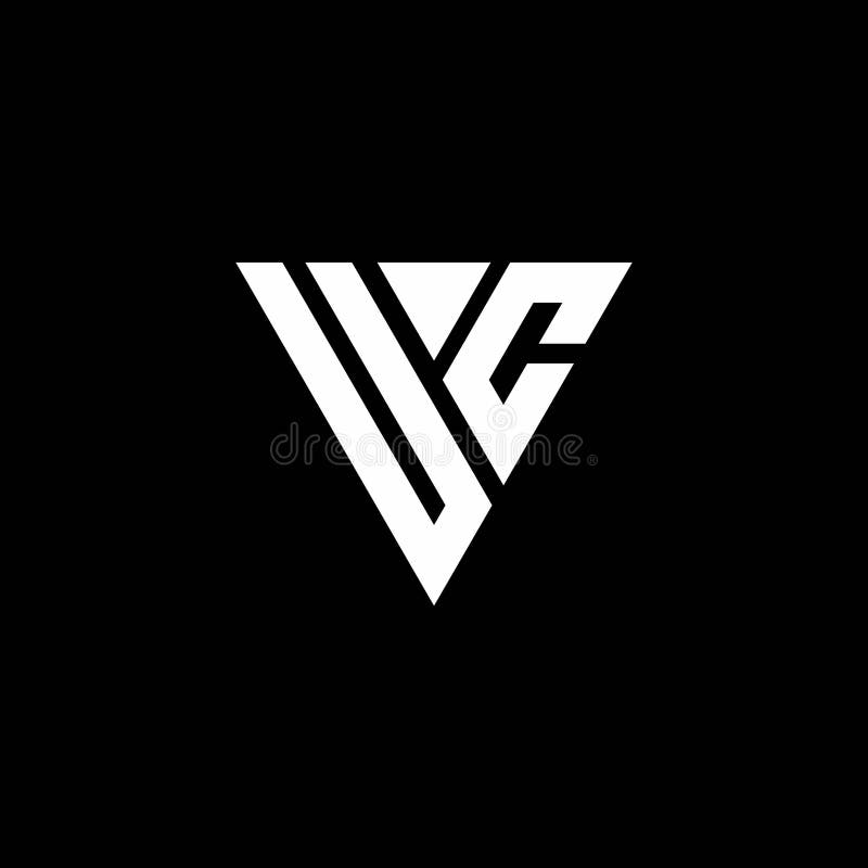 UC Logo Letter Monogram with Triangle Shape Design Template Stock ...
