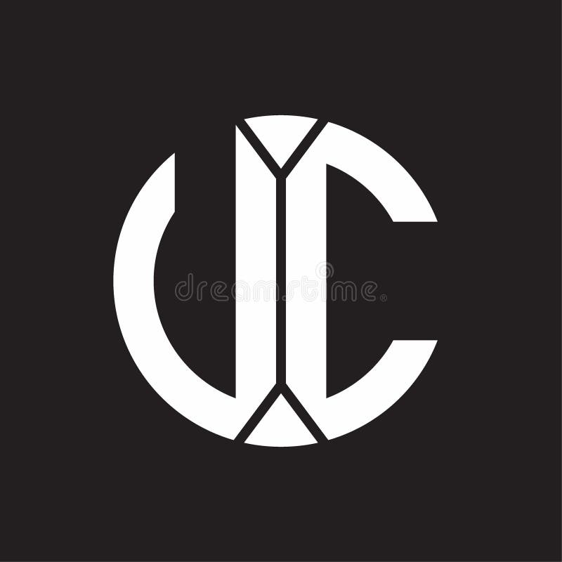 UC Logo Monogram with Piece Circle Ribbon Style Stock Illustration ...
