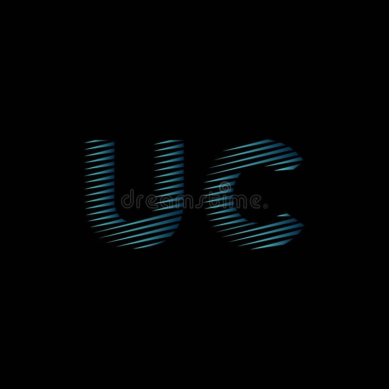 UC Monogram Lines Style Blue Light Vector Stock Vector - Illustration ...