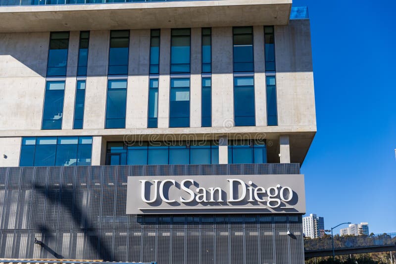 UC San Diego Sign on Building Editorial Stock Image - Image of sign ...