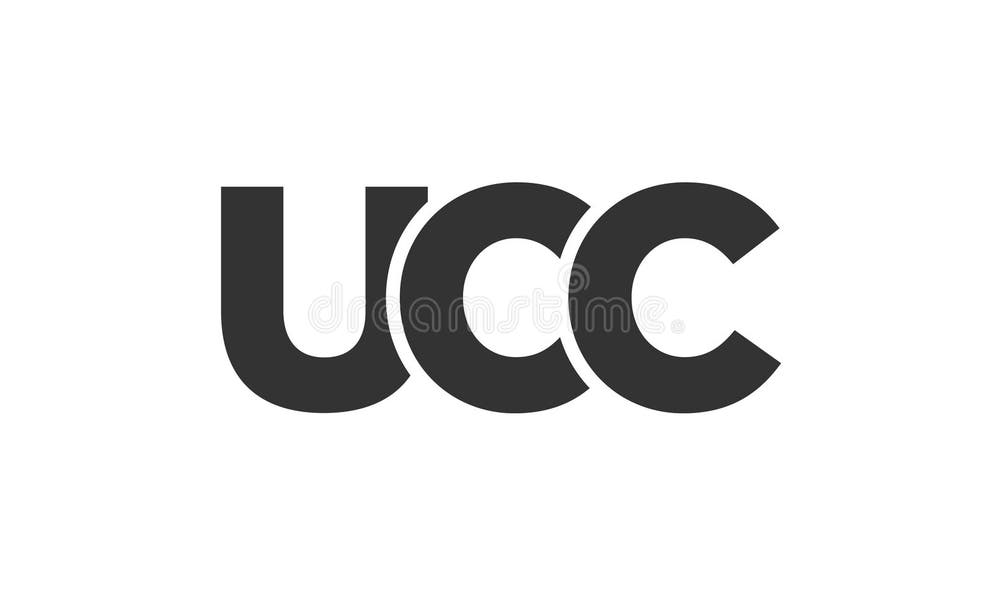 UCC Logo Design Template with Strong and Modern Bold Text. Initial ...