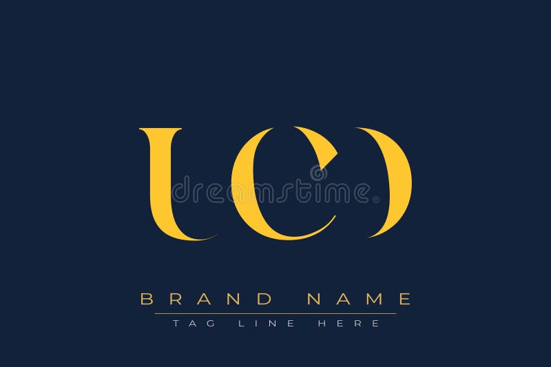 UCD Abstract Letter Logo Design Stock Vector - Illustration of letter ...