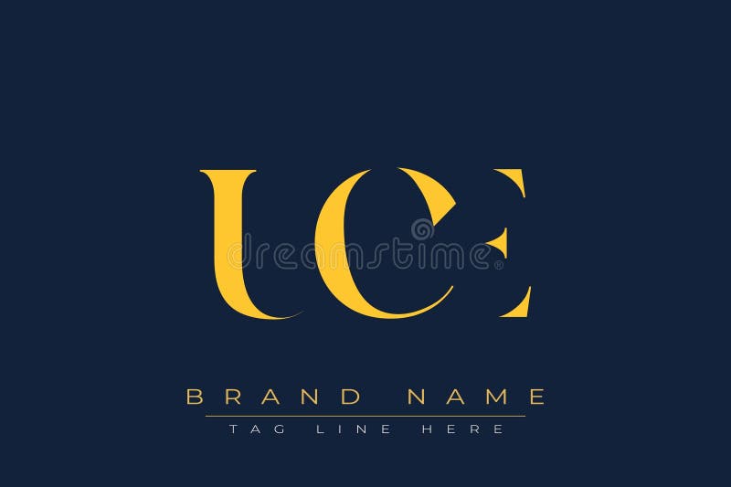 UCE Abstract Letter Logo Design Stock Vector - Illustration of ...