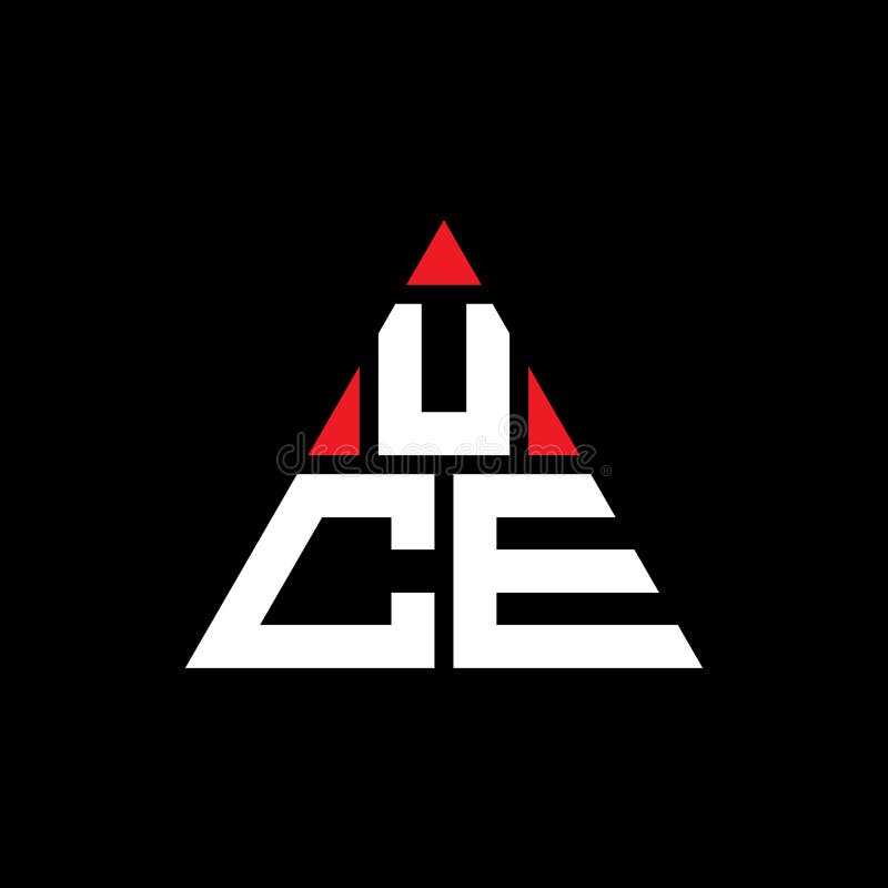 UCE Triangle Letter Logo Design with Triangle Shape. UCE Triangle Logo ...